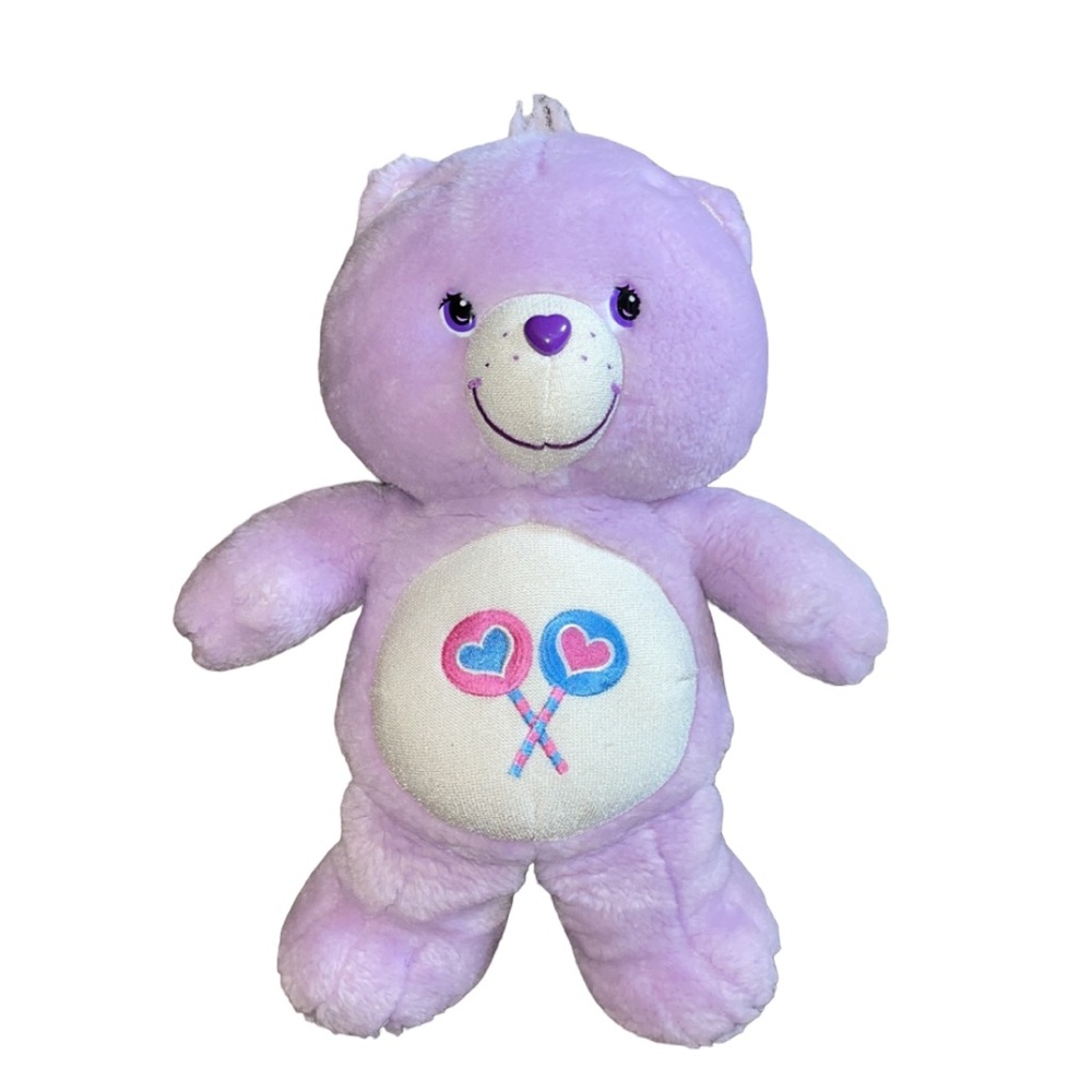 Care Bears Y2k 2003 Pastel Purple Share Bear Plush Ke… - Gem